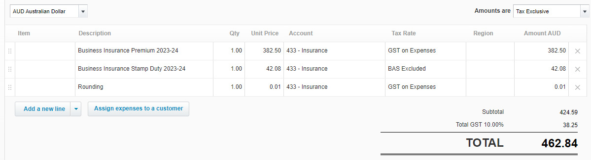 How to Series No 1 - How to Enter an Insurance Bill — e-BAS Accounts